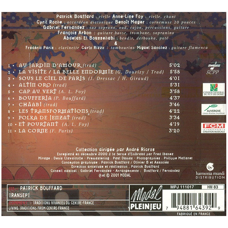 Transept - Patrick Bouffard - mp3 - En vente sur phonolithe.fr