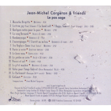 Le pas sage - Jean-michel Corgeron - CD - En vente sur phonolithe.fr