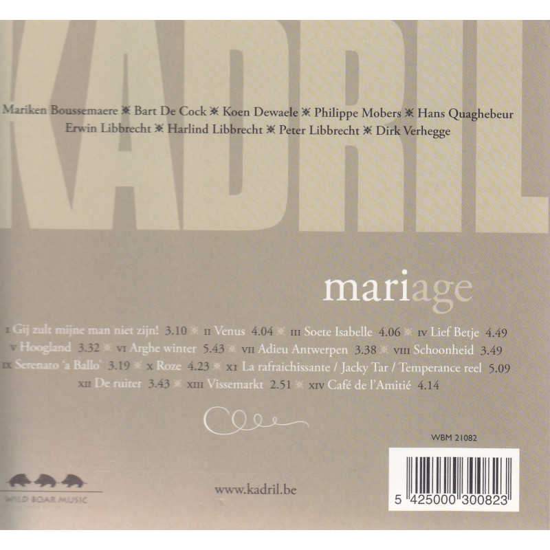Mariage - Kadril - CD - En vente sur phonolithe.fr