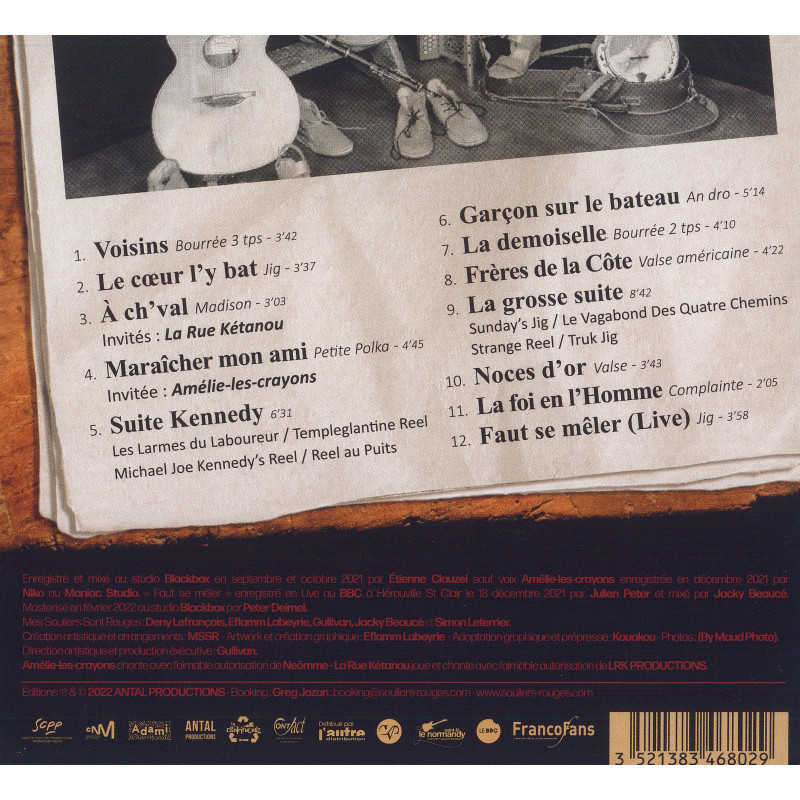 Faut se mêler - Mes souliers sont rouges - CD - Folk - Phonolithe